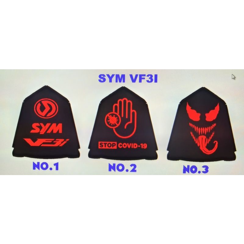 SYM VF3I STICKER LAMPU BELAKANG ADA CORAK(STICKER MATT BLACK) | Shopee ...