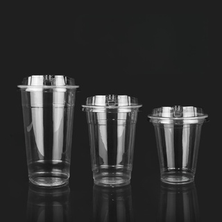 PET Cup (50pcs) Mix & Match Lids - 95mm / PET Clear Plastic Cup ...