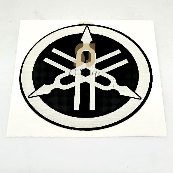 Yamaha Logo Sticker-Garputala Silver Alum Timbul Flek dia 4.5cm ...