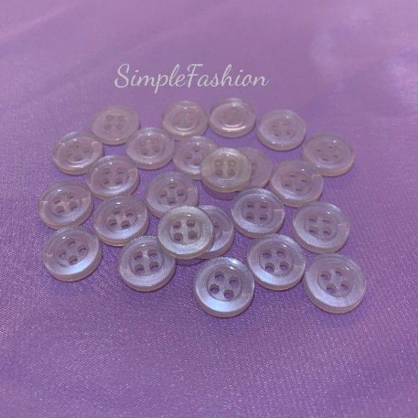11MM Clear White Butang Kemeja / Butang Baju Sekolah / Button (12pcs ...