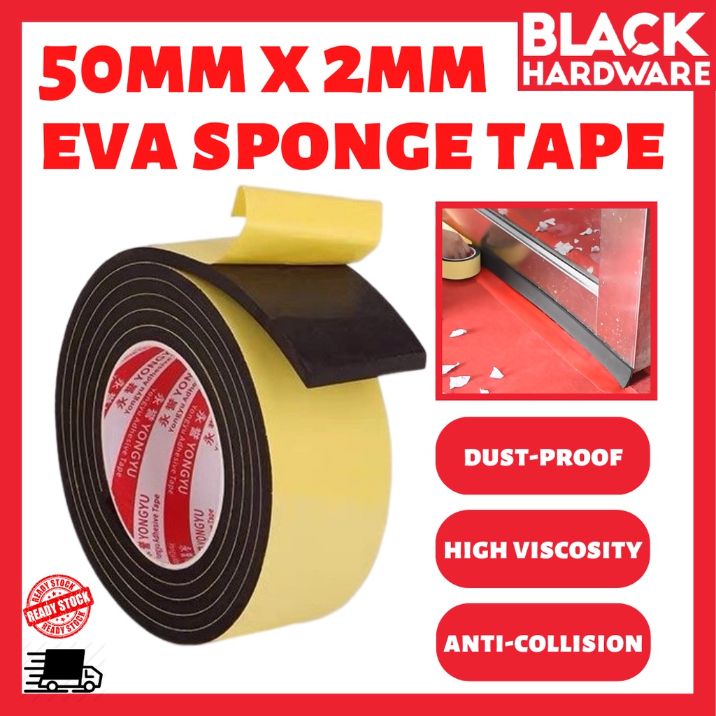 Black Hardware EVA Sponge Tape Tahan Air Water Strong Stickiness Anti ...