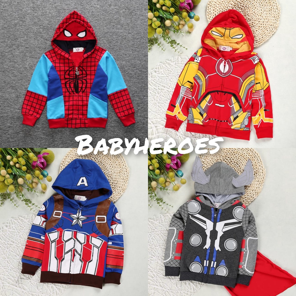 [Herobumbum] Children Kids Sweater Superhero Costume Avengers Hoodie ...