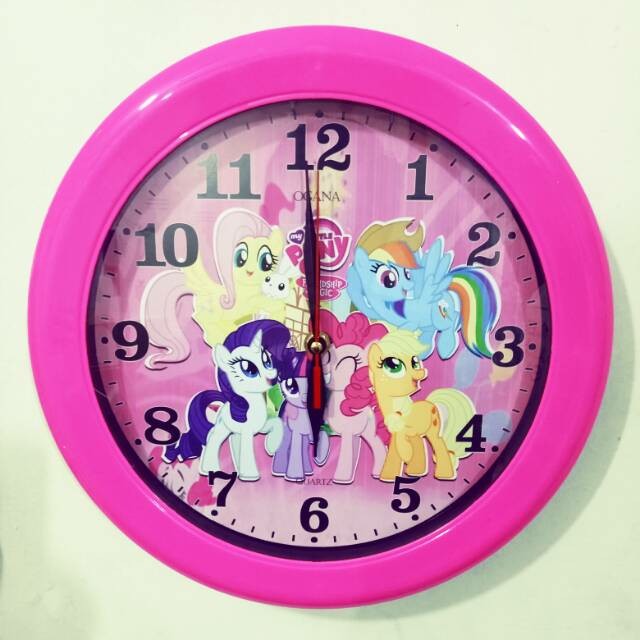 Free BUBBLE WRAP + DUS - Little Pony Wall Clock / Pony Cartoon Pink ...