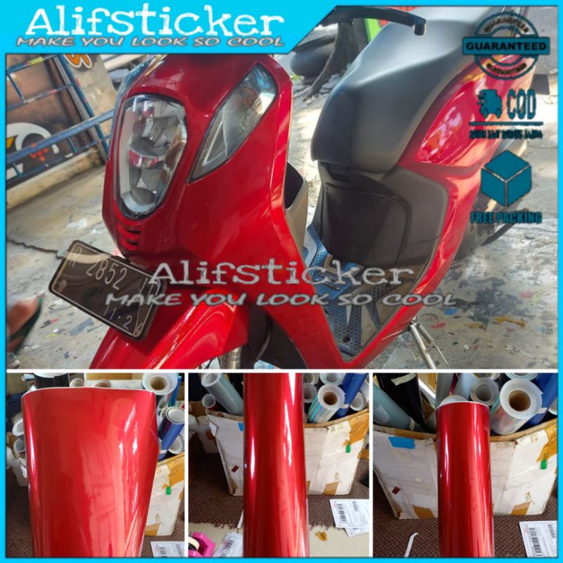 MERAH New!!! Metallic RED Motorcycle Sticker CANDY RED Metallic RED ...