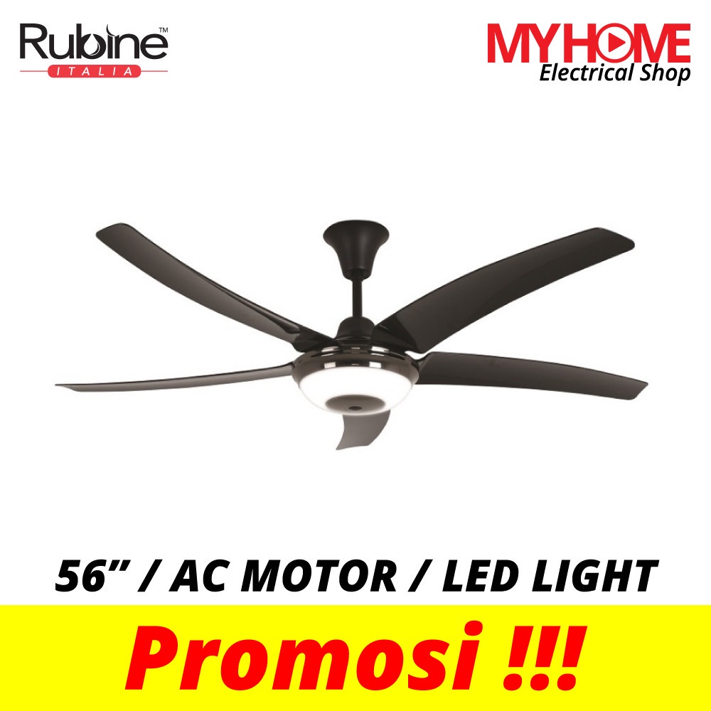 RUBINE RCF-FORZA56-5BL 56" CEILING FAN (AC MOTOR / LED LIGHT) | Shopee Malaysia