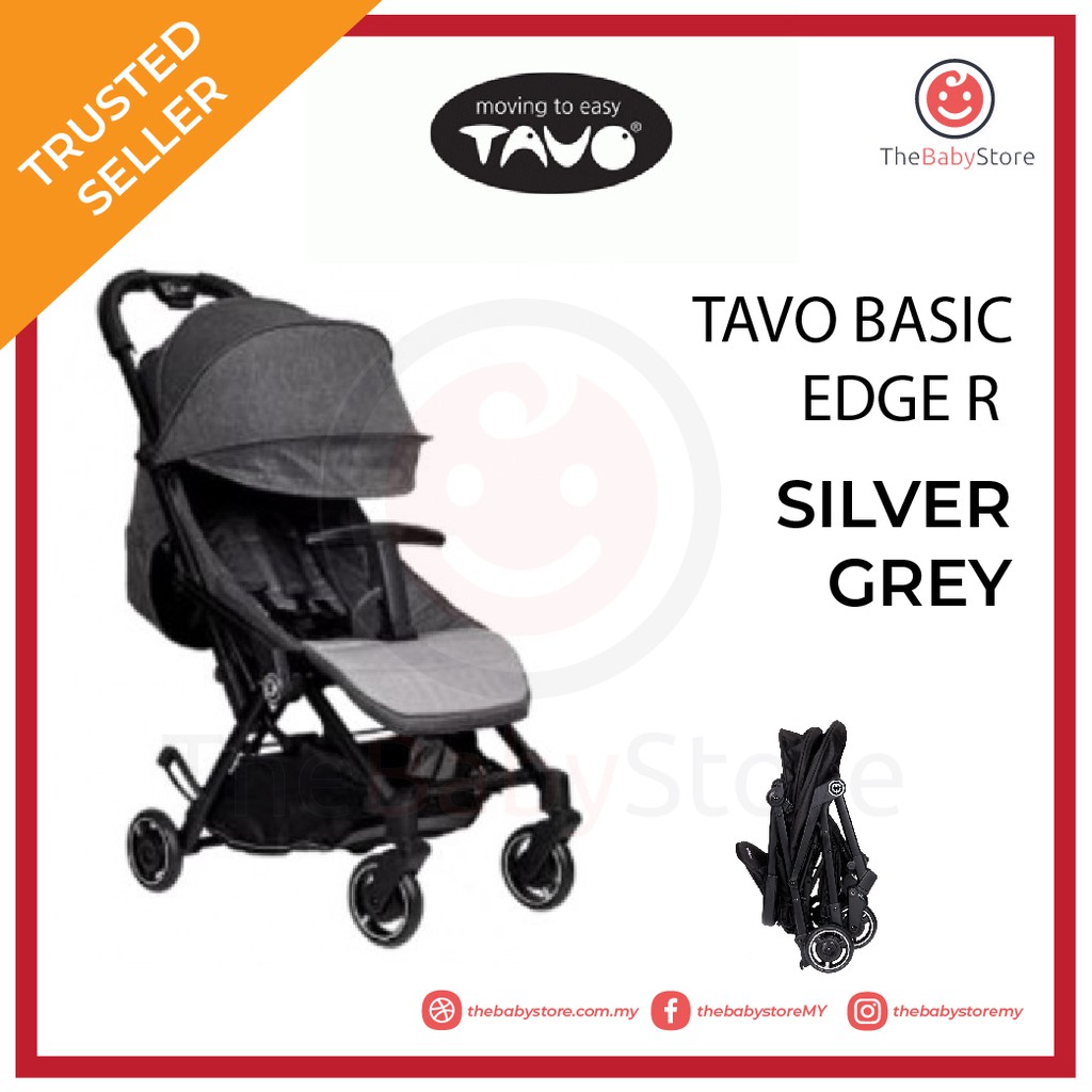 Tavo Basic Edge R Stroller - Silver Grey (Compact Cabin Size) | Shopee ...