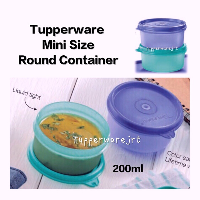 Tupperware Mini Size Small Round Container 200ml x 2pcs | Shopee Malaysia