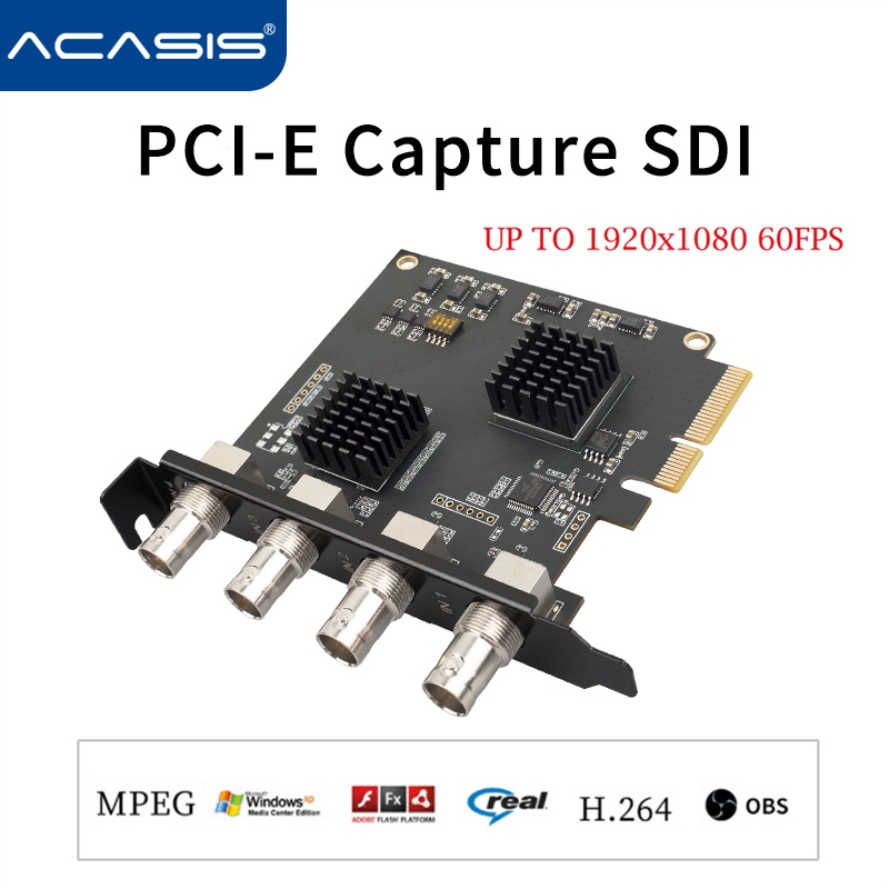 Acasis 4 Channel PCIE Capture card SDI capture Video card 1080P 60FPS ...