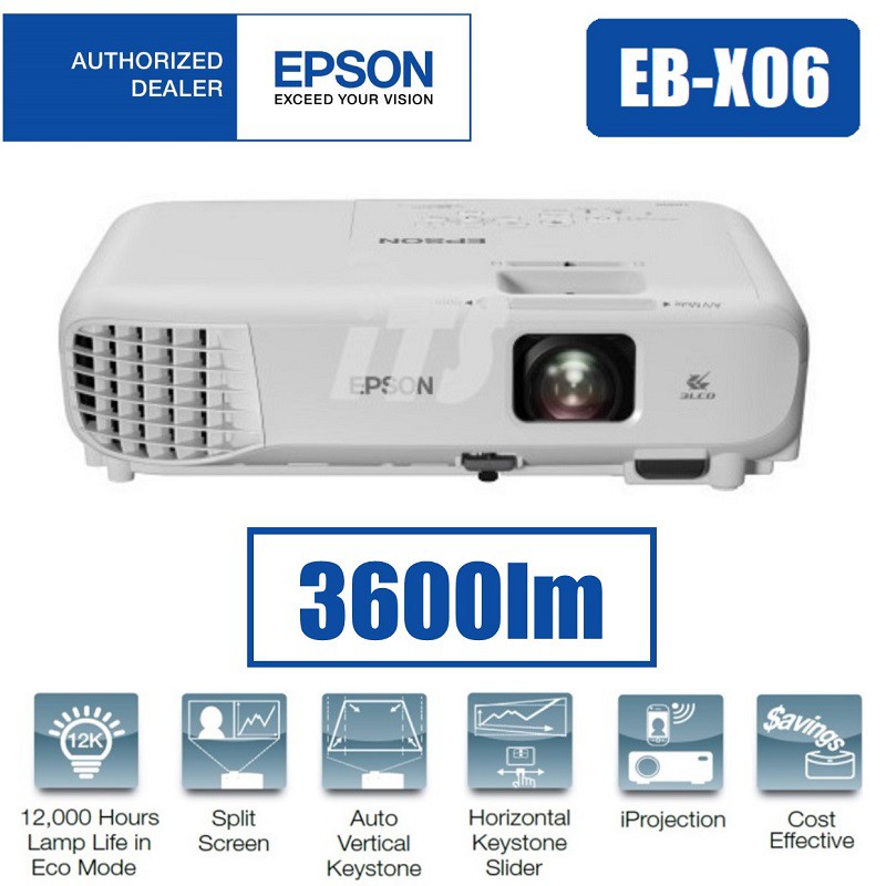 Epson EB-X06 / EB-E24 XGA 3LCD Projector (3,600 lm) | Shopee Malaysia