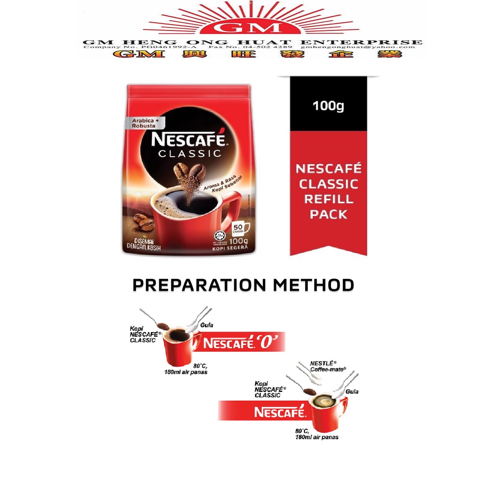 NESCAFE Classic Refill Pack (100g) | Shopee Malaysia