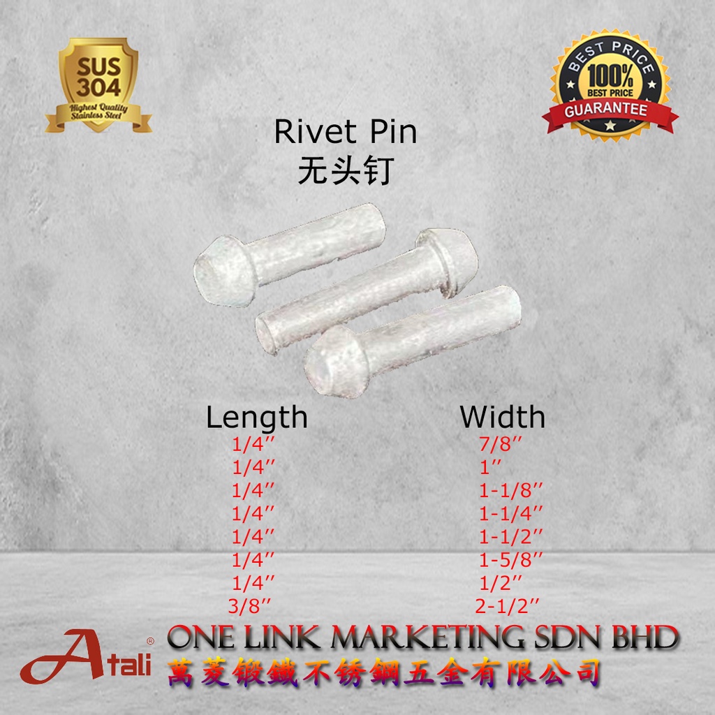 (5KG/PER BOX) GATE RIVETS METAL 6mm(1/4") / FOLDING SCISSOR GATE ...