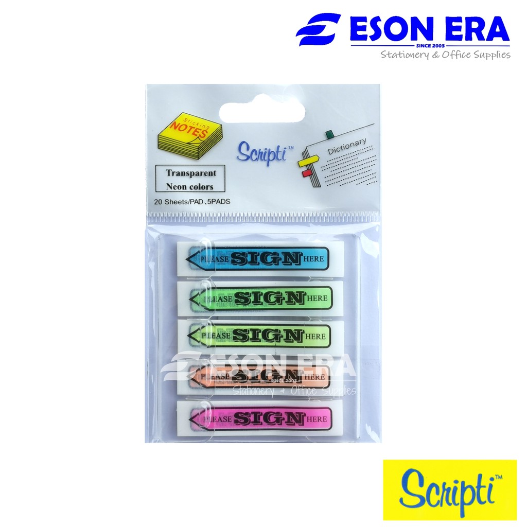 Scripti Stick-on Notes "PLEASE SIGN HERE" 45624 Stiker Tanda | Shopee ...