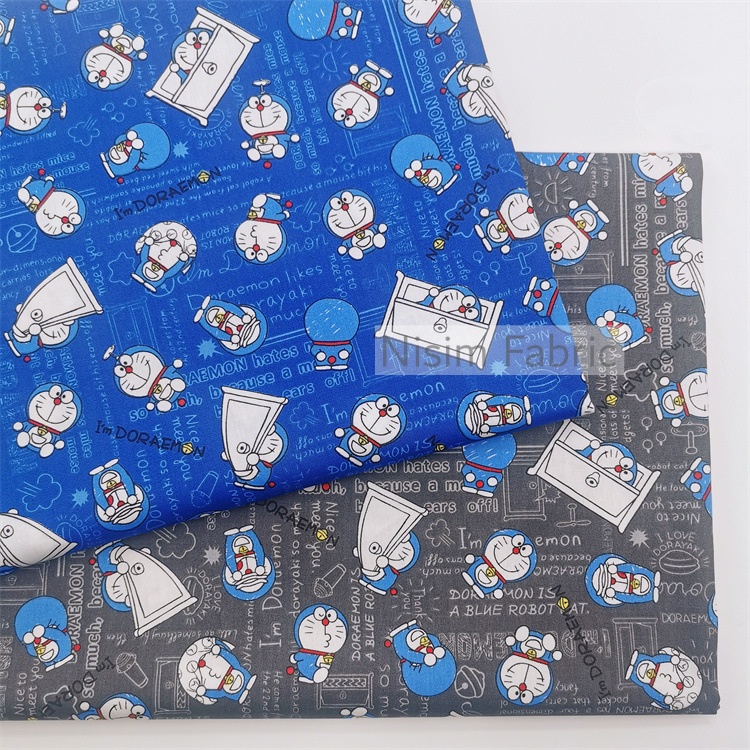 60" Comb Cotton Twill Fabric - 100% Cotton Fabric (Doraemon) | Shopee ...