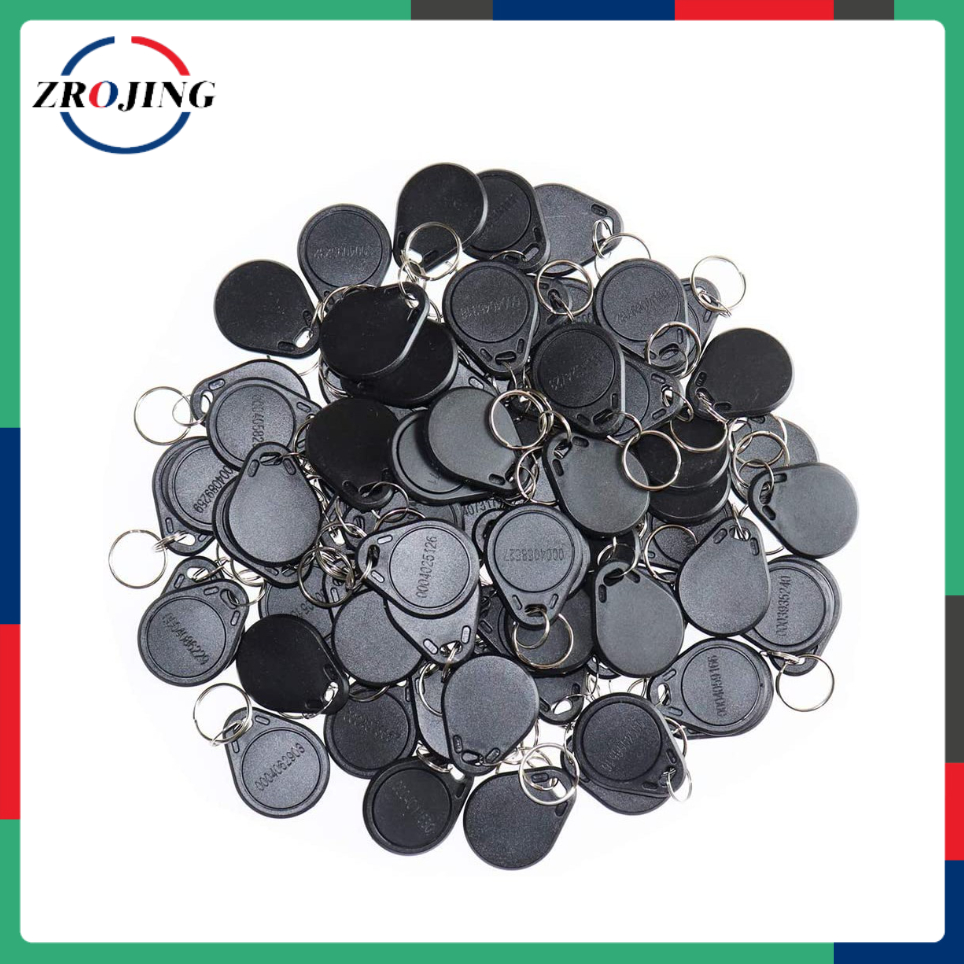 100PCS 125KHz RFID Key Fob Contactless Keyfob Proximity ID Card Token ...