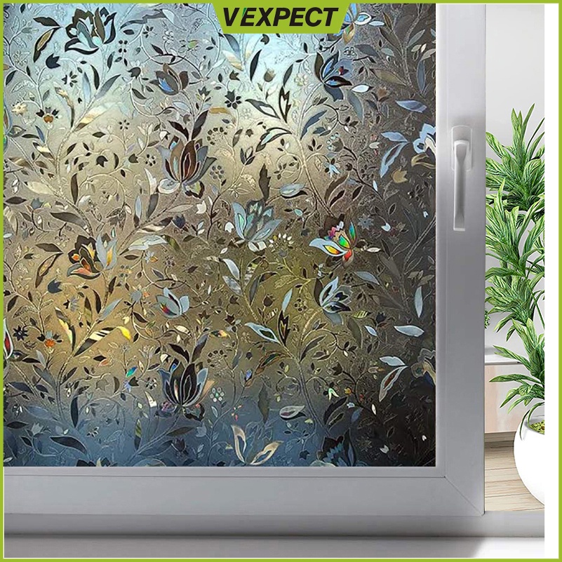 Window Glass Privacy Sticker, 3D Decorative Window Glass Film, Sun ...