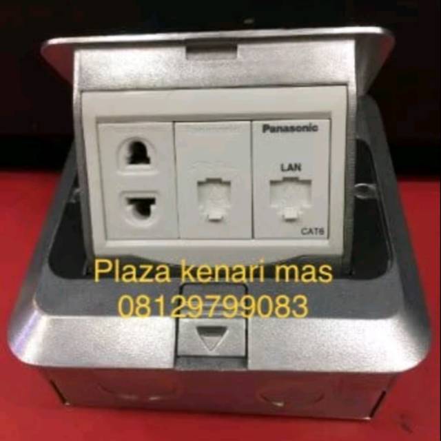 Panasonic floor socket ground stop telephone data cat 6 cat6 floor ...