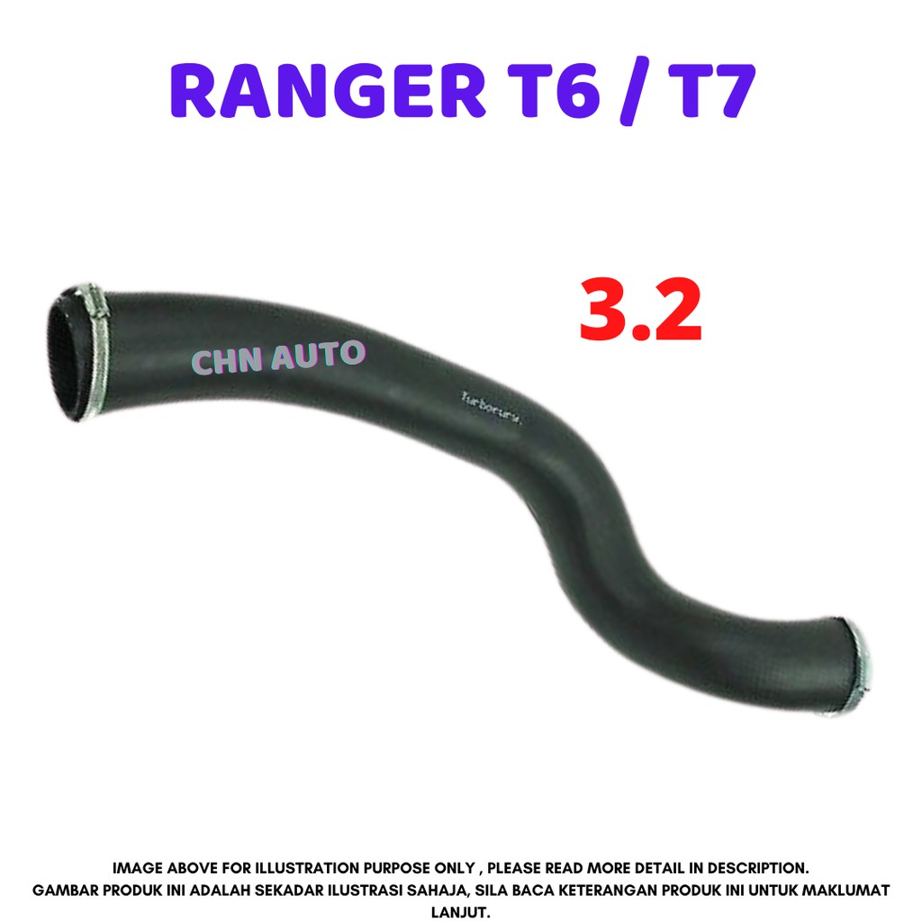 FORD RANGER T6 / T7 ( 2.2cc , 3.2cc ) GENUINE INTERCOOLER HOSE (L) BIG TURBO | Shopee Malaysia