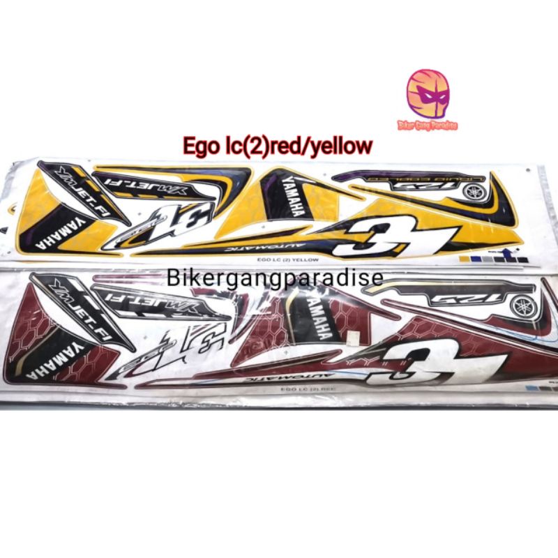 stiker sticker body stripe cover set (2) yamaha ego lc fi (ego lc lama ...