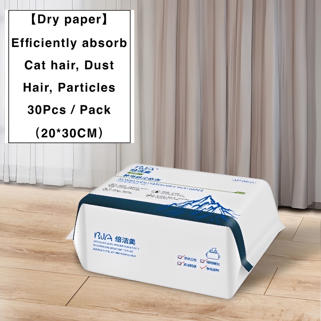 Electrostatic Dust Removal Paper Flat Mop Hand Free Washing Wet Dry ...