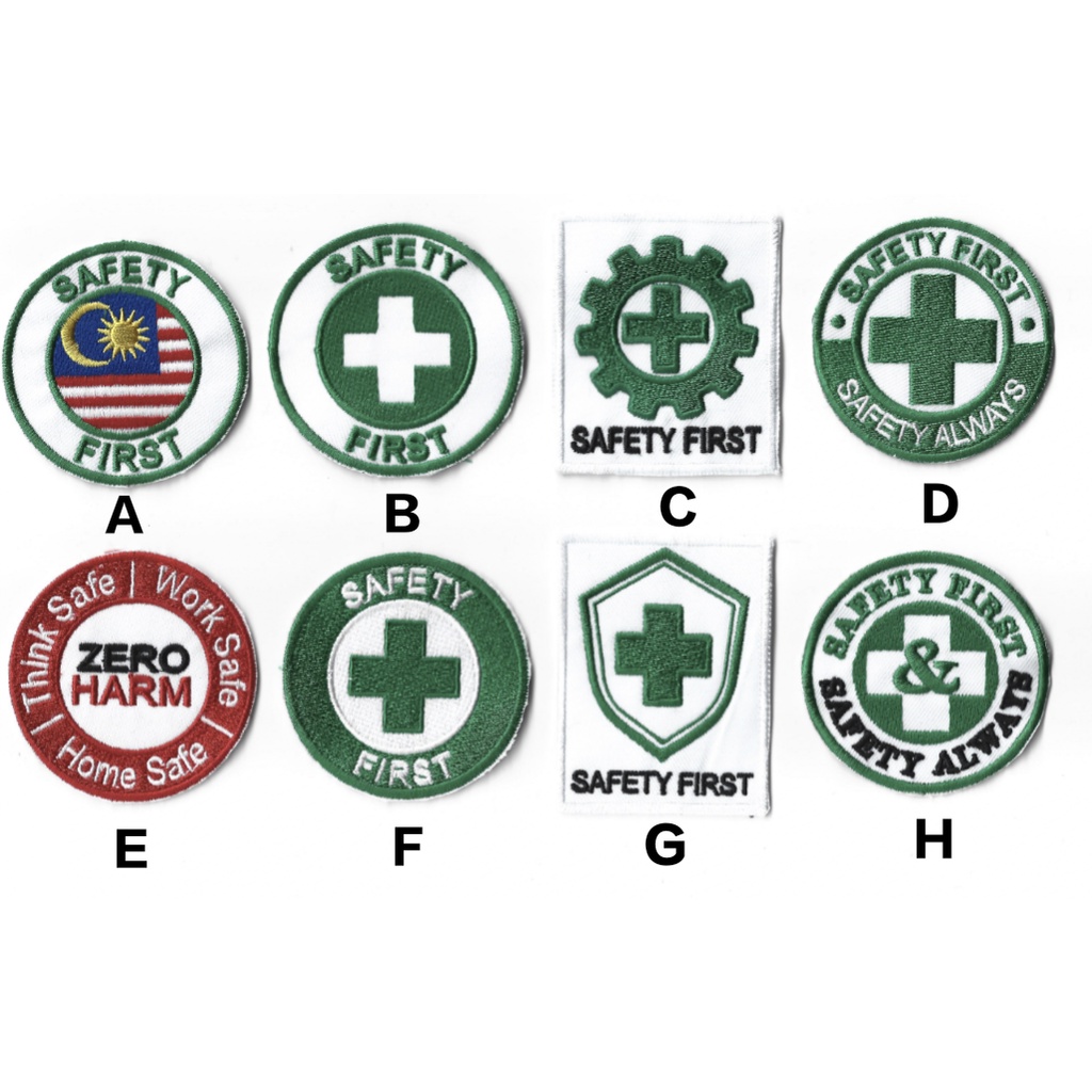 SAFETY FIRST LOGO PATCH | BADGE | BATCH | SEW ON | Shopee Malaysia