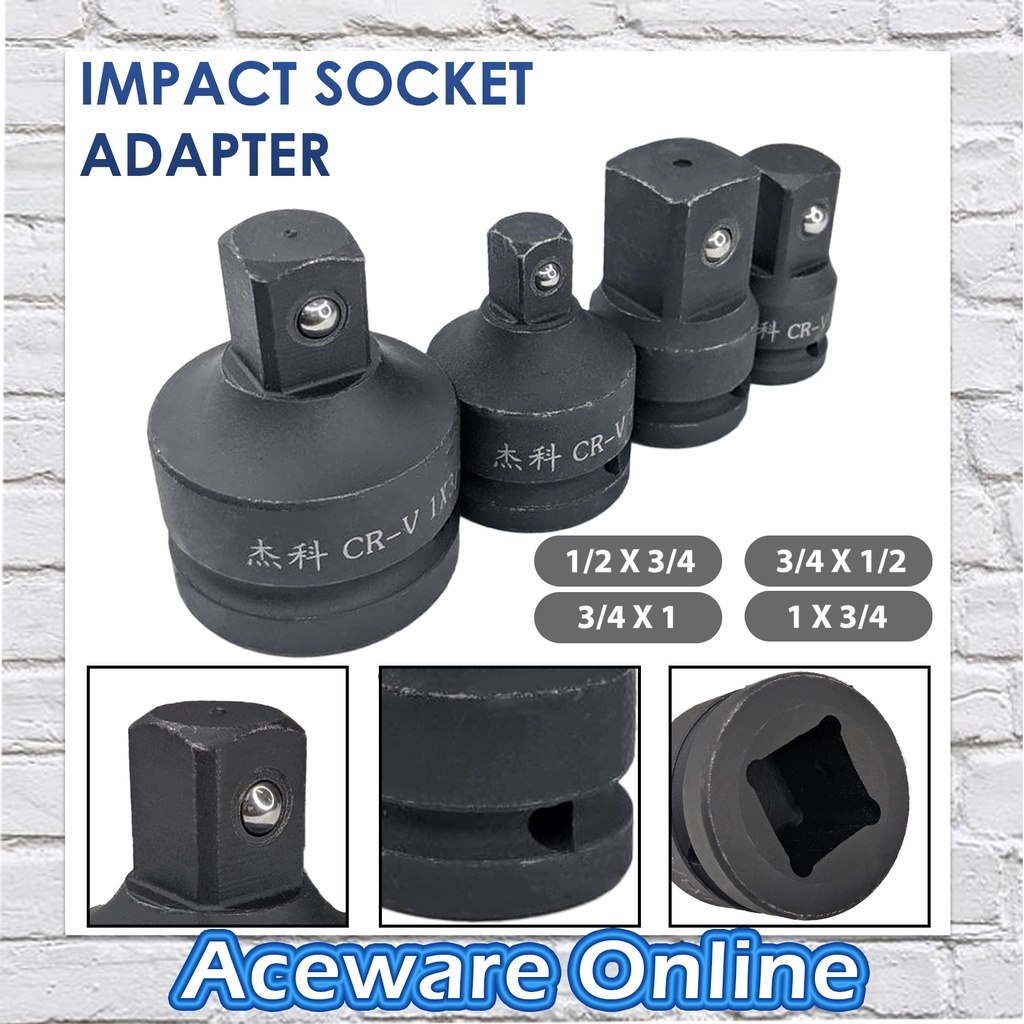 3/4", 1/2", 1”, 3/4" Male Black Socket Adaptor Drive Socket Ratchet ...