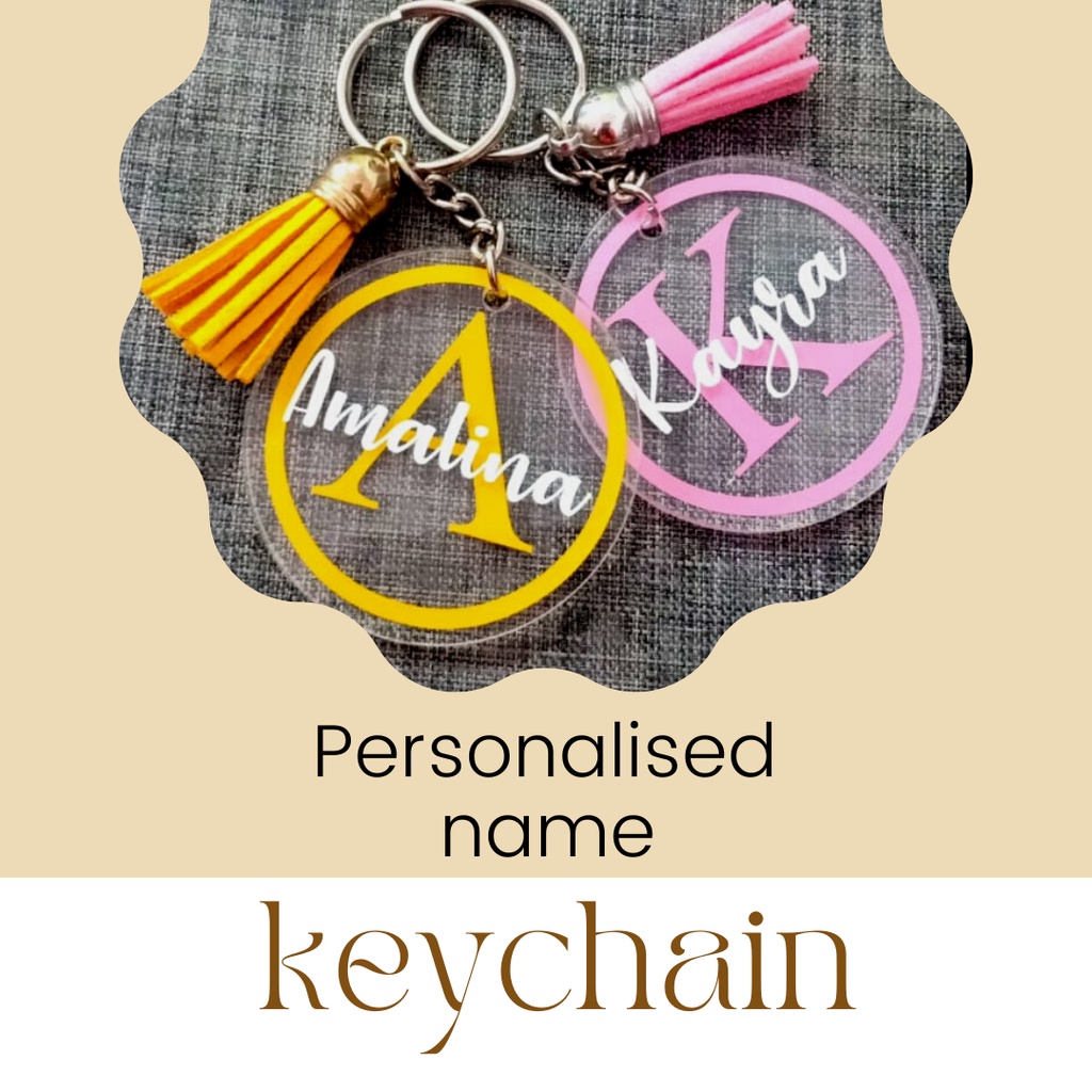 CUSTOM NAME ACRYLIC KEYCHAIN | 5CM KEYCHAIN | PERSONALISED KEYCHAIN ...