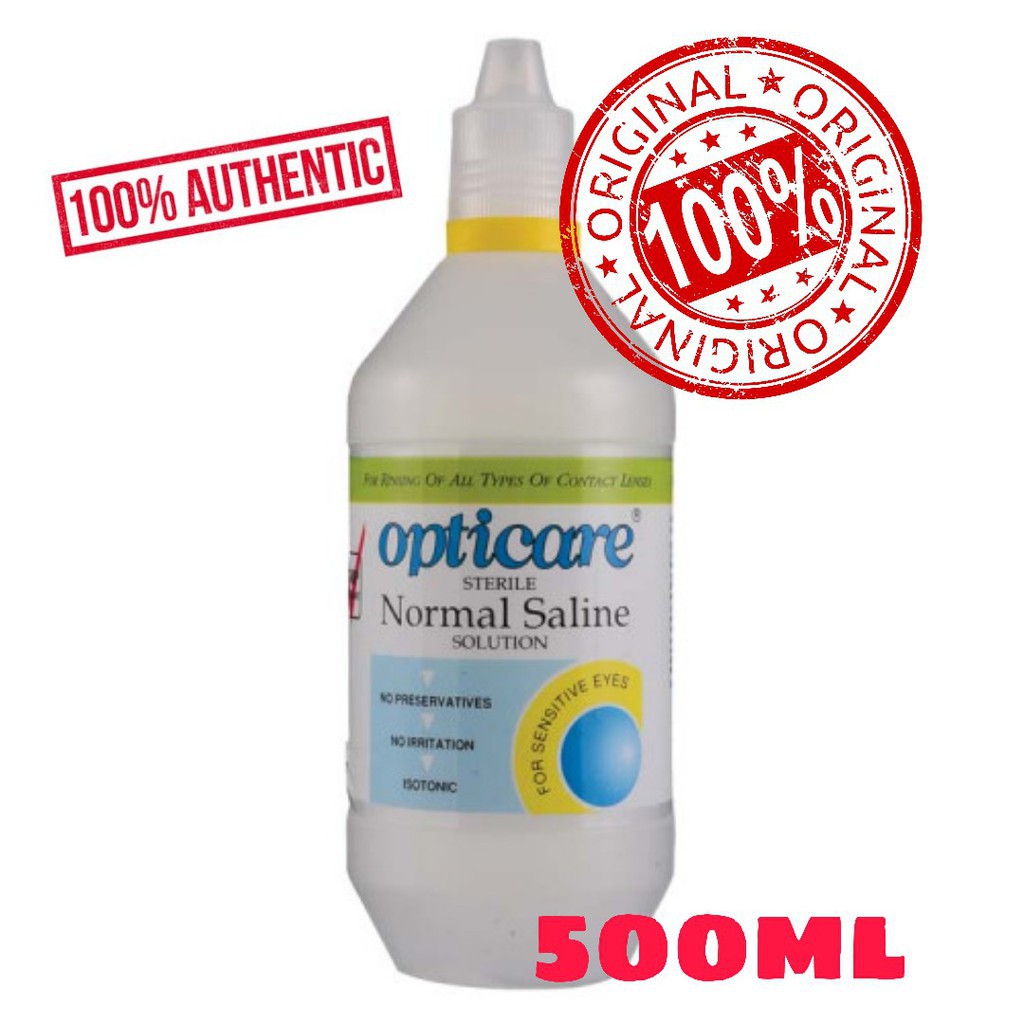 Opticare Sterile Normal Saline Solution 500ml | Shopee Malaysia