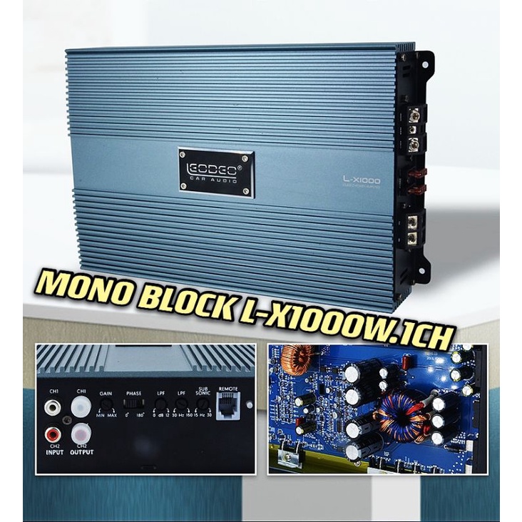 LEODEO MONO BLOCK 1000.1 Car Power Amplifier ClassD | Shopee Malaysia