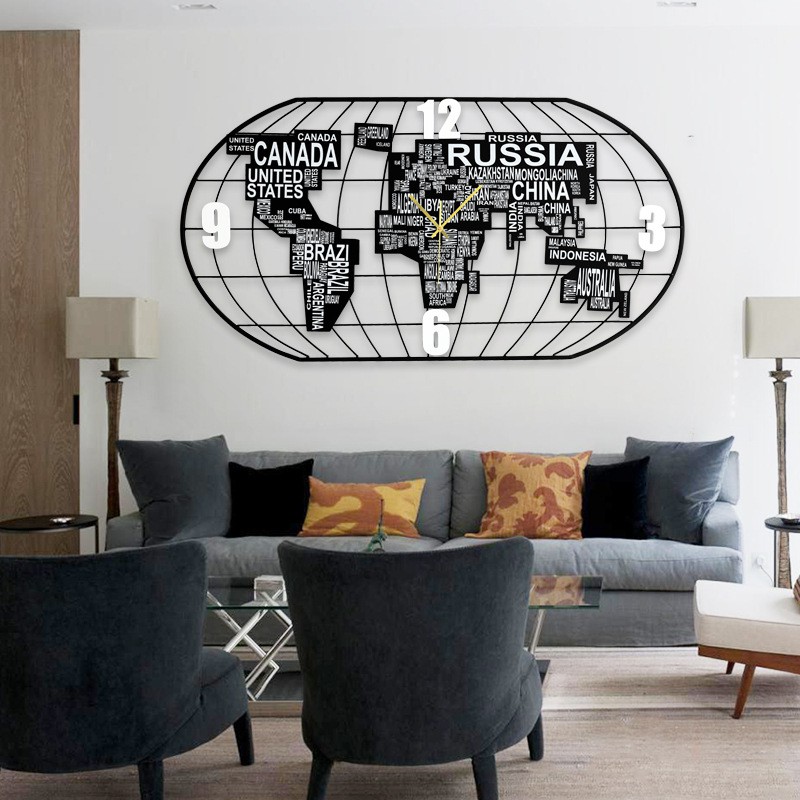 [OMMOHOME] Darius Maps Wall Clock & Frame | Shopee Malaysia