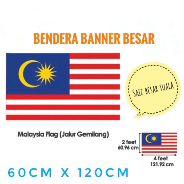 *READY STOCK* Bendera Malaysia / Malaysia Flag 2x4/Jalur Gemilang 国旗 ...
