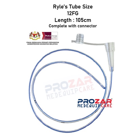 RYLES TUBE 6,8,10,12,14,16 FG LENGHT 105CM FOR ENTEREL FEEDING ...