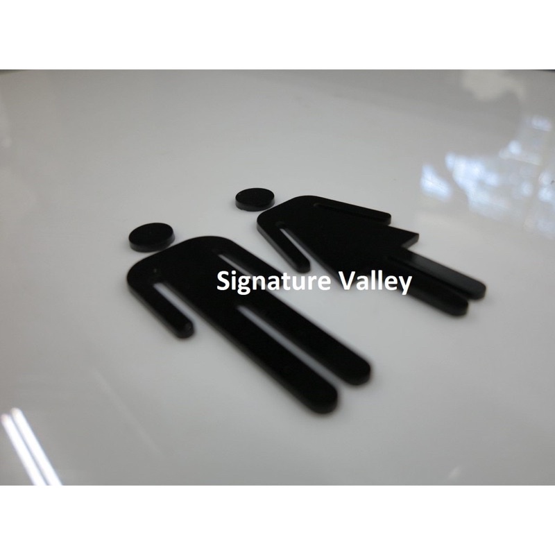 Toilet Sign Acrylic / Akrilik Tandas Logo (1set - 2legs) | Shopee Malaysia