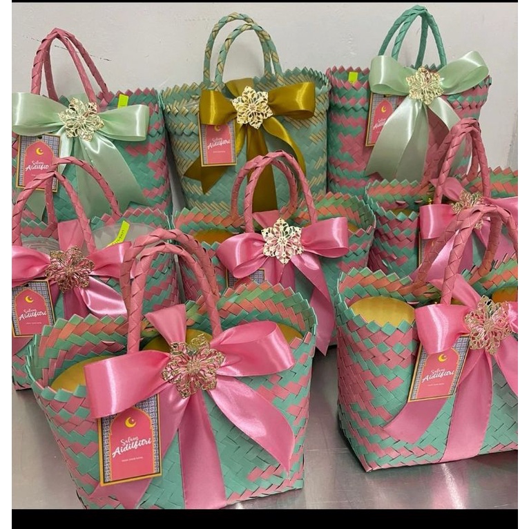 Goodies bag/Beg anyaman/Bakul gift murah/basket/ 手工篮子[Readystock ...