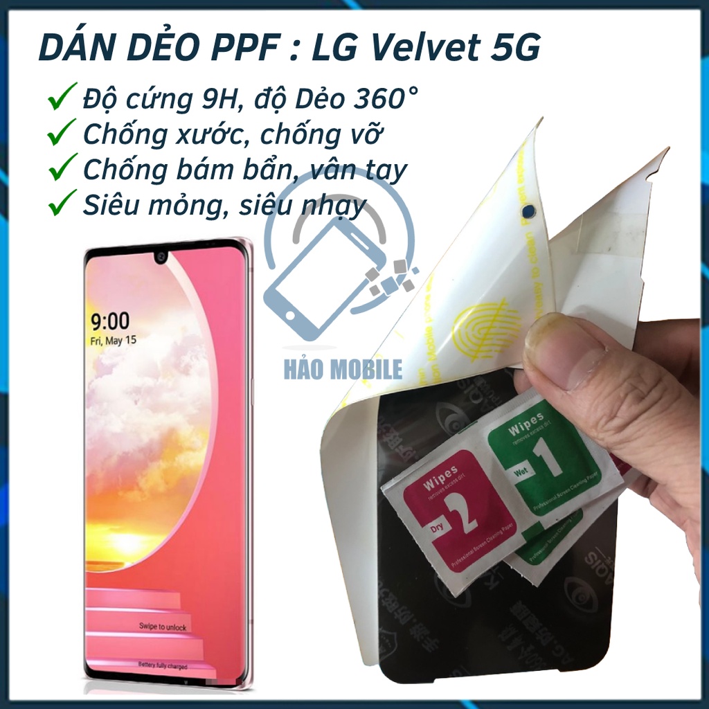 Ppf flexible sticker front and back for LG Velvet 5G (full screen, full ...