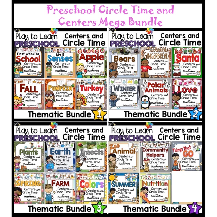PRESCHOOL CIRCLE TIME AND CENTERS MEGA BUNDLE | Shopee Malaysia