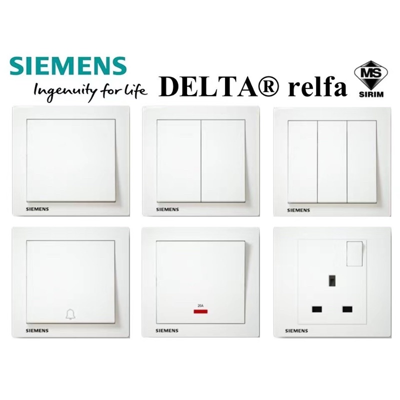 Ready Stock ！！！！SIEMENS DELTA@RELFA SWITCHES & SOCKET OUTLET SIRIM ...