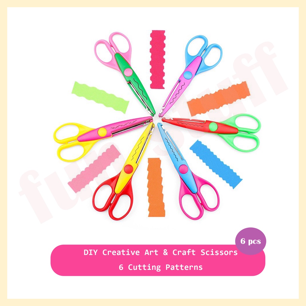 DIY Creative Art & Craft Scissors 6 Cutting Patterns (6pcs) | Shopee ...