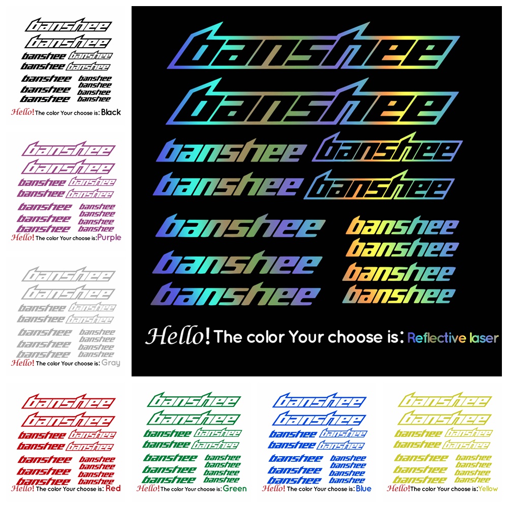1 Set1 Set Banshee Road Bicycle Frame Waterproof Stickers Mtb Cycling ...