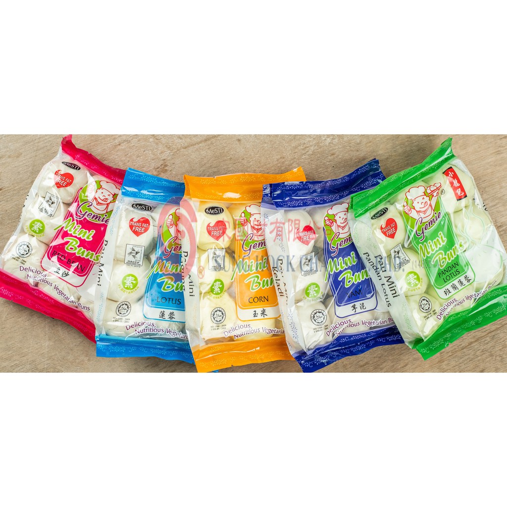 (270g. 9pc.) Gemie Premium Pastry Mini Buns Frozen Pau Mini Corn Red ...