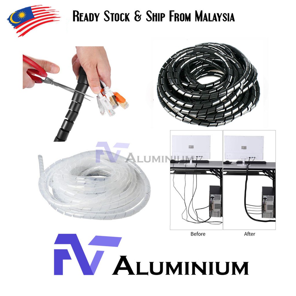 Black / Transparent PE Cable Cover Cable Organizer Cable Phone Flexible ...