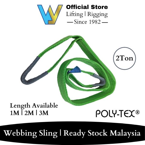 POLYESTER WEBBING SLING BELT/SLING ANGKAT/TALI ANGKAT SF6 1TON - 3TON ...