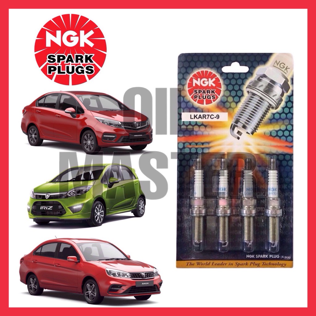 PROTON IRIZ SAGA NEW PERSONA NEW NGK SPARK PLUG LKAR7C-9 1SET 100% ...