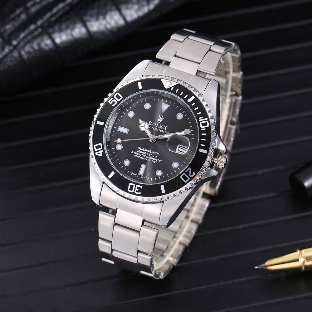 Rolex Men's Fashion Simple Large Dial Watch Casual Business Watch ...