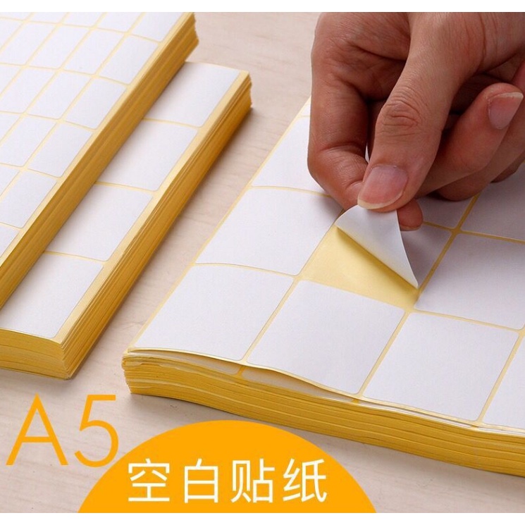 [Ready Stock] Square / Rectangle Multiple Size Self Adhesive - White ...
