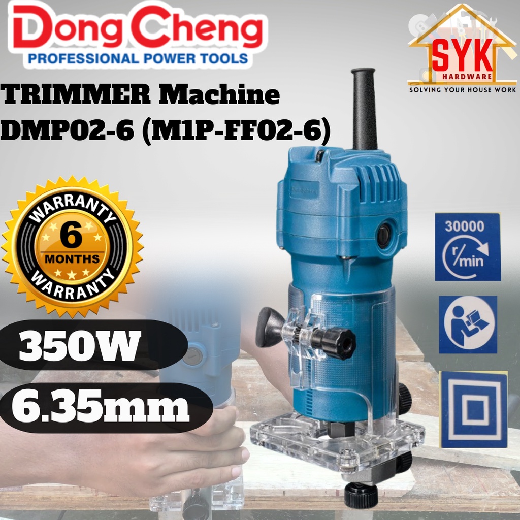 SYK DONGCHENG DMP02-6 350W Wood Trimmer Router Machine Woodworking ...