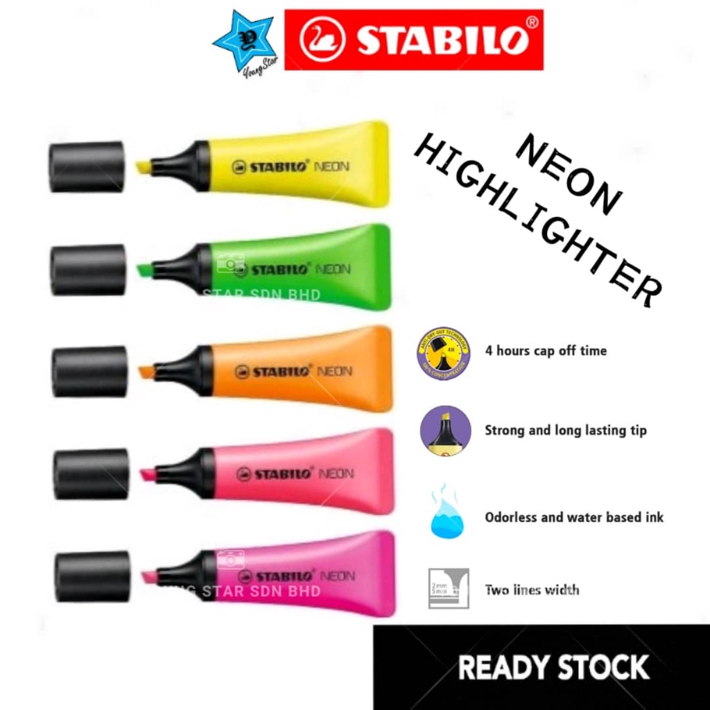 STABILO Neon Highlighter ( Code: 72 ) | Shopee Malaysia