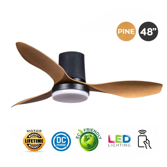 Fanco DC Motor 5 Speeds Max Air Delivery Fan With LED Lights 3D Double ...