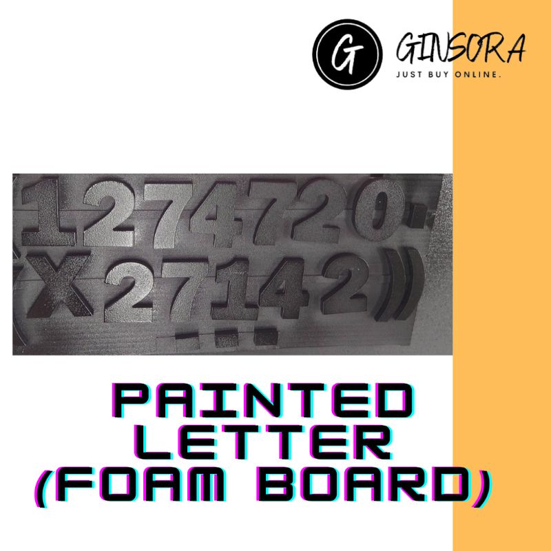 Painted Lettering/ Numbering Signage 3INCH (PVC Foam Board) | Shopee ...