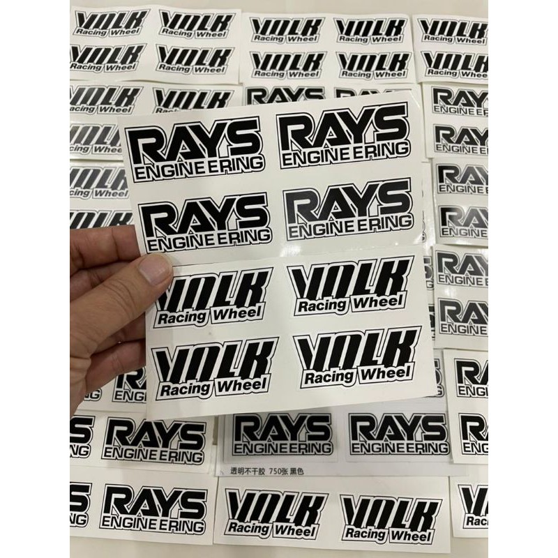 Rims sticker Volk Rays 1set 8pc sticker transparent | Shopee Malaysia