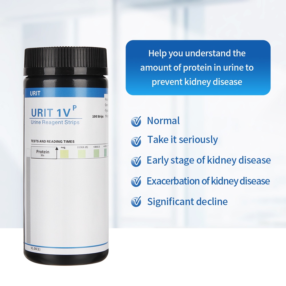 URIT 100PCS pH Urine Protein Test Strips for Testing in The Body Track ...